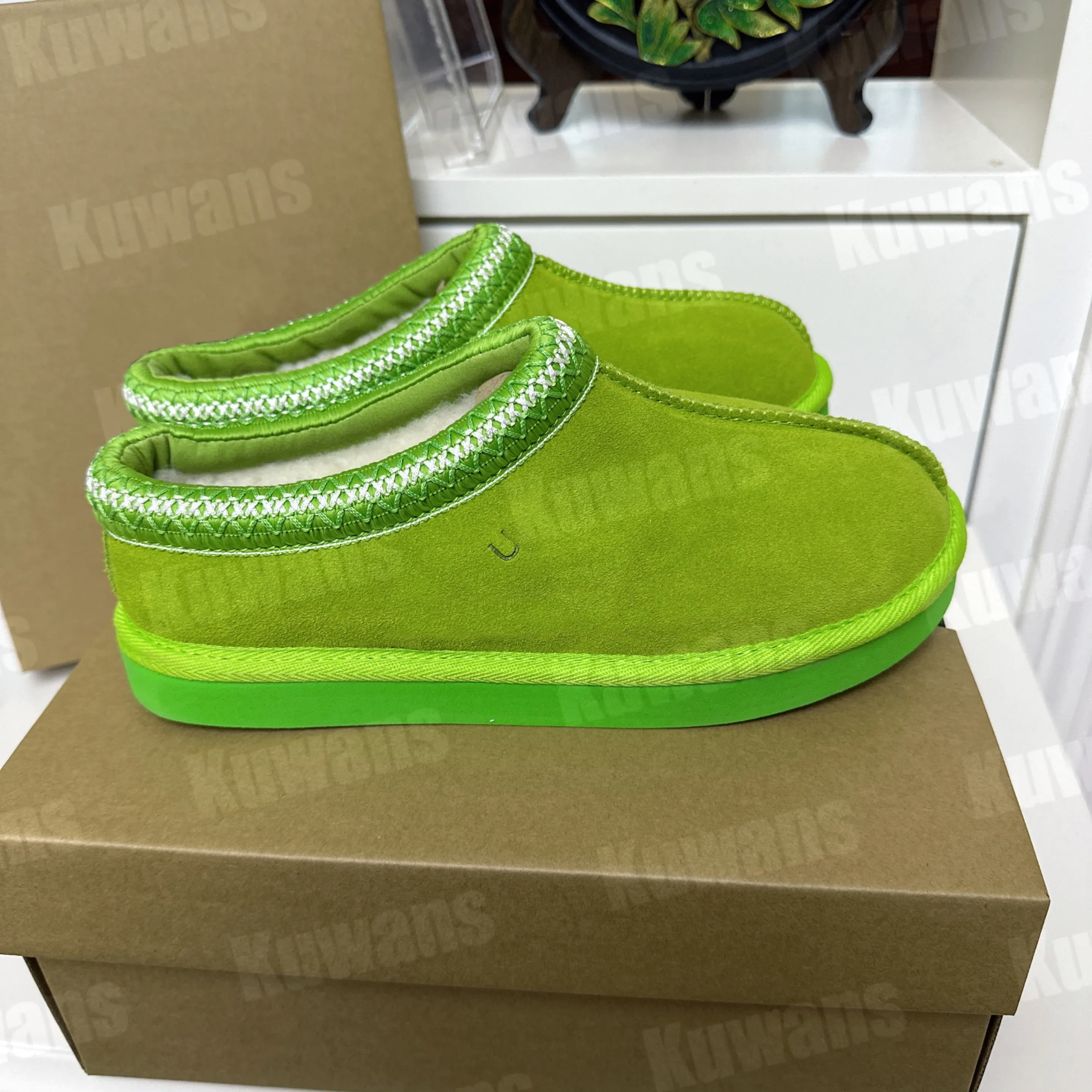 Tazz Tasman Slippers Womens For Women Tasman Fur Slides With Classic ...