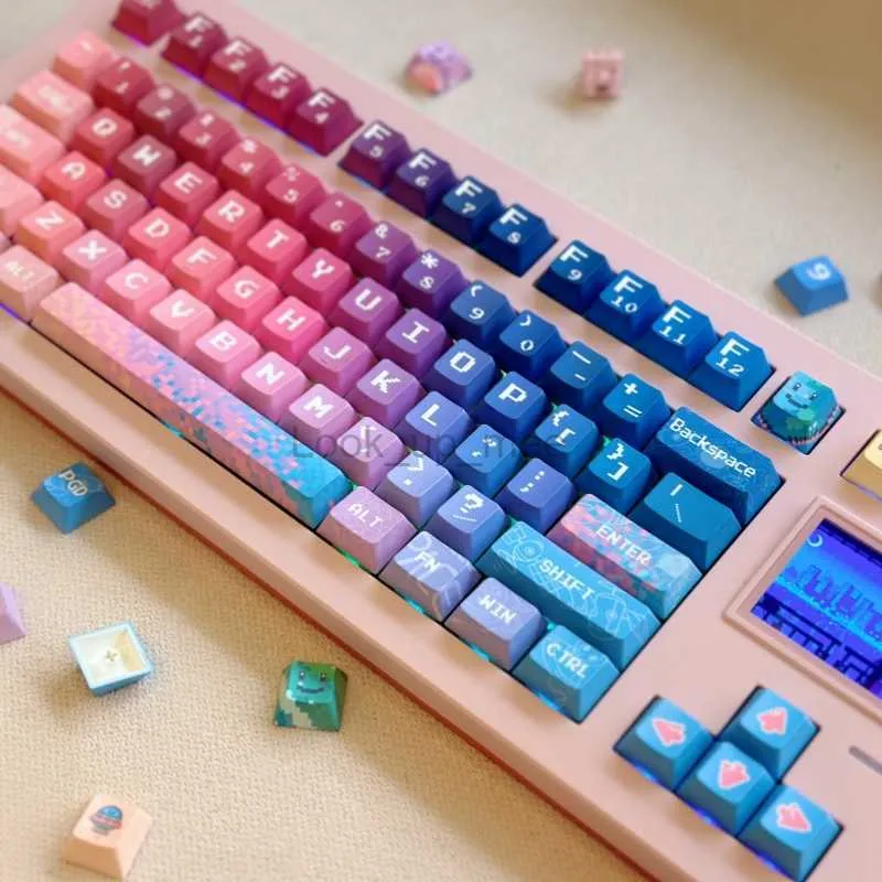 GMK Keycaps 129 Keys Cherry Profile Dye Sub شخصية GMK Pace Pixel ...