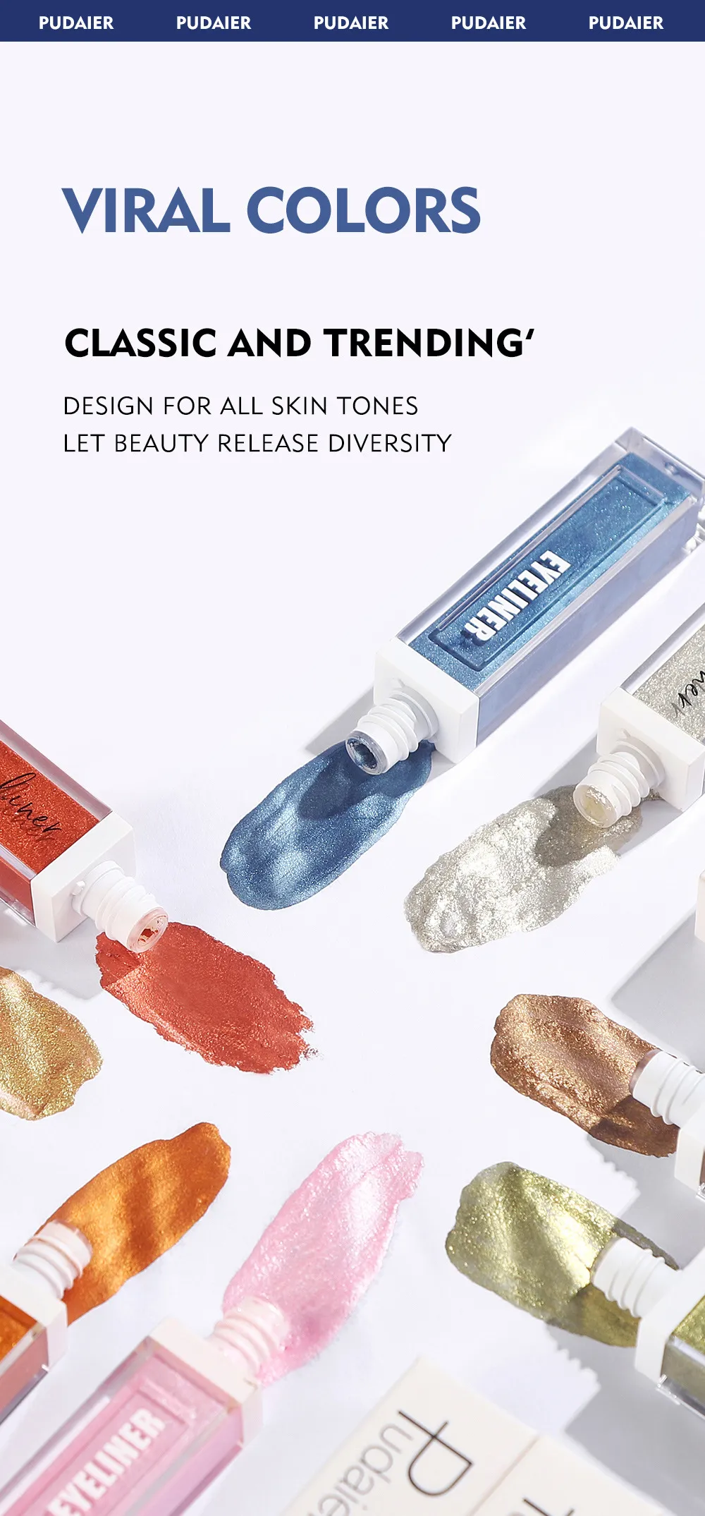 Delineador De Ojos Metálico De Color Crema Delineador De Ojos Líquido ...