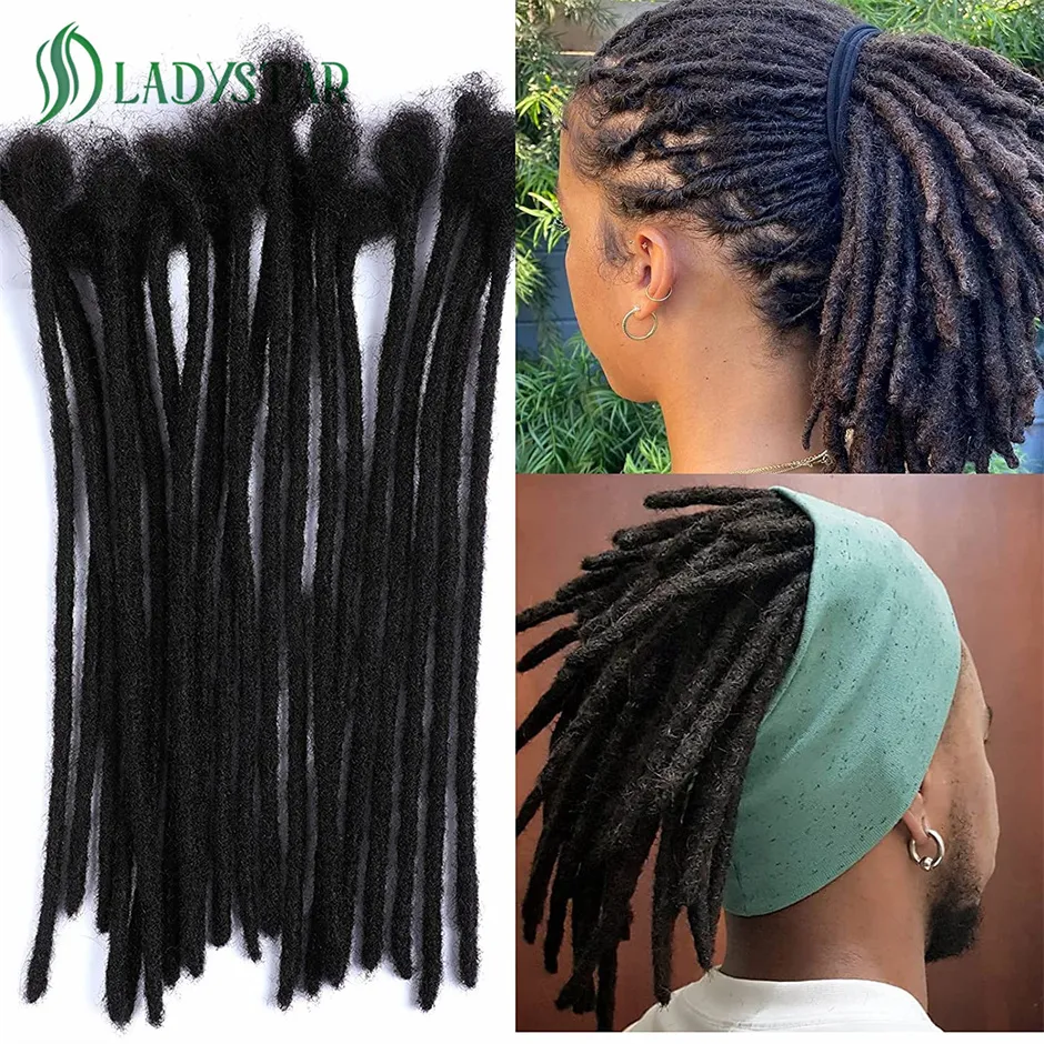 100 Real Handmade Dreadlocks - Human Hair Loc Extensions, 0.6cm ...