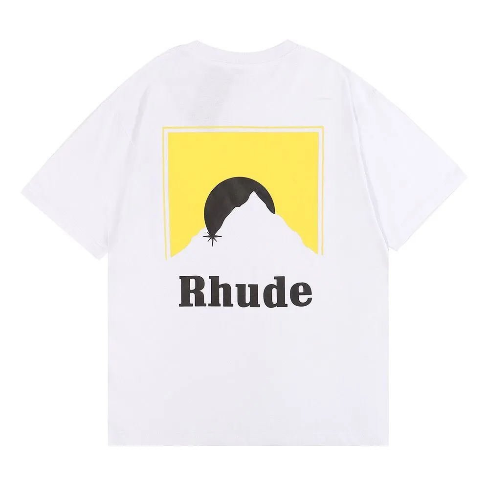 Rhude Designer Letter Tee: Short Sleeved Mens & Womens Polos US Sizes S ...