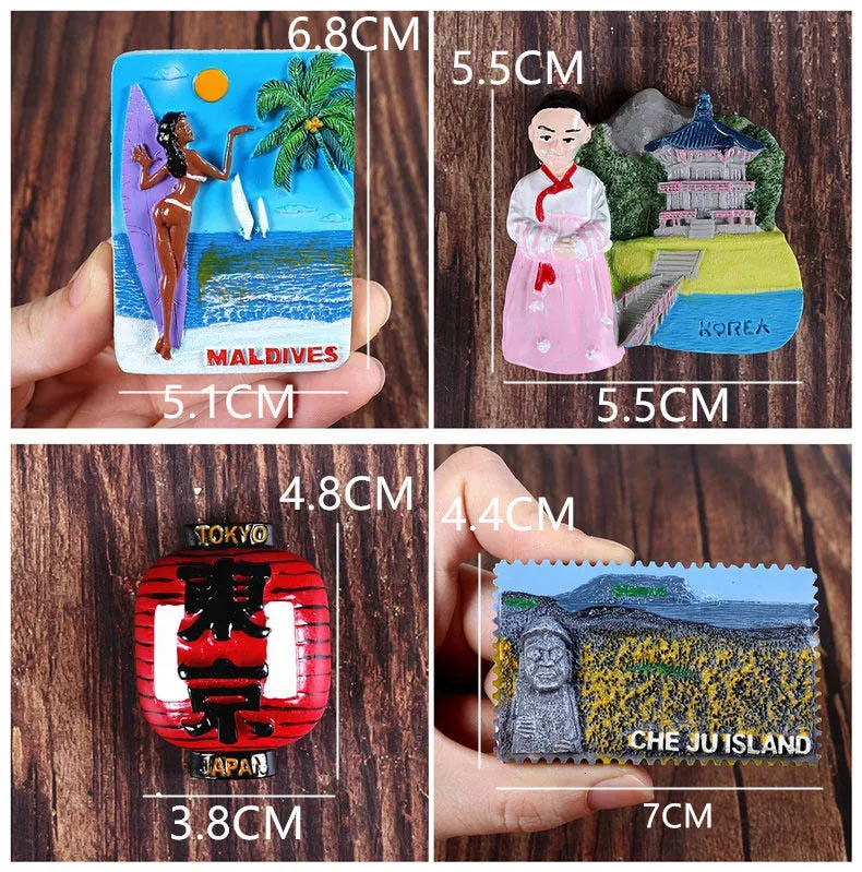3D Geometric Resin Fridge Magnets Korea Girl Map,... From Daye10, $1.82 ...