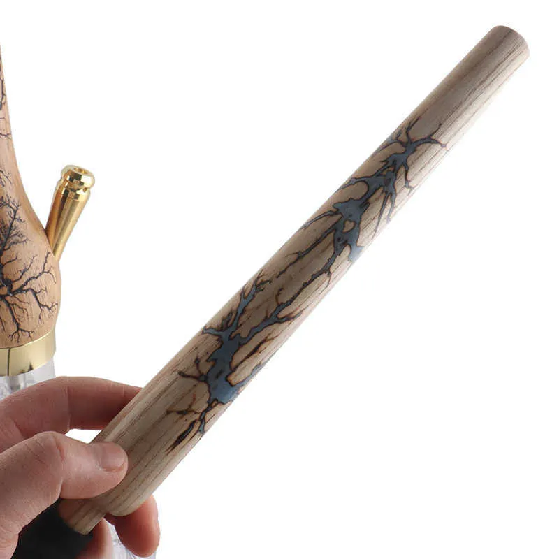 Luminous Handle Electric Shock Wooden Hookah Set Complete 2024 Smoking ...