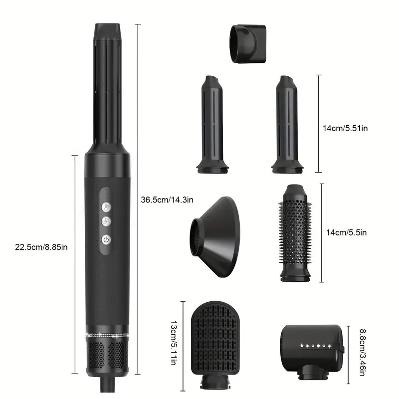 7-in-1 Hair Styler: 110000RPM High-Speed Blow Dryer Brush, Ionic Hot ...