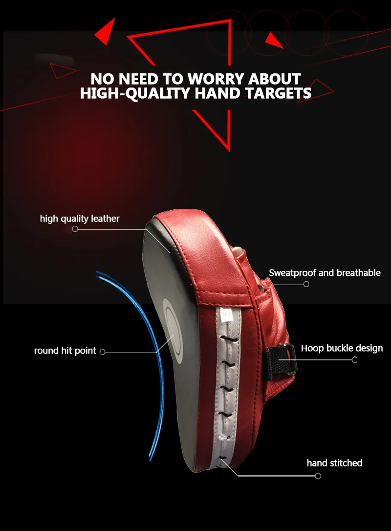 Kick Boxing Pads Curved Punching Mitts Training Hand Target Gloves ...