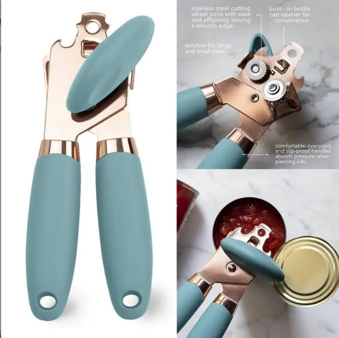 Stainless Steel Multifunctional Can Opener With Strong, Heavy Duty Hand ...