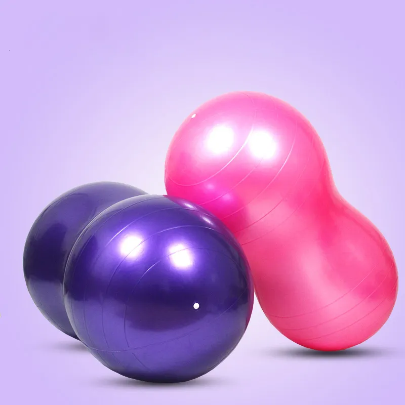 Yoga Balls 45cm Smooth Peanut Shape Anti-Burst Pilates Exercise Ball ...