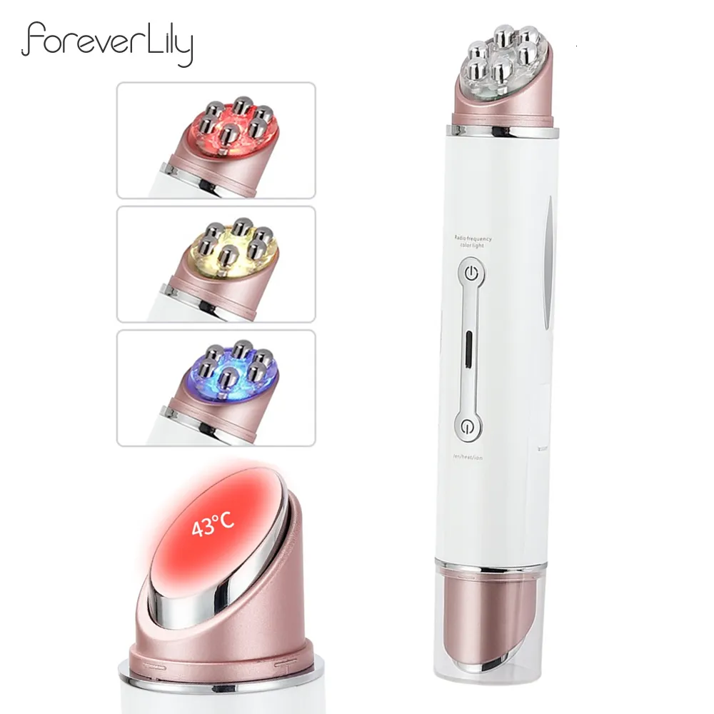 Face Massager Multifunction LED Pon Therapy High Vibration EMS Heating ...