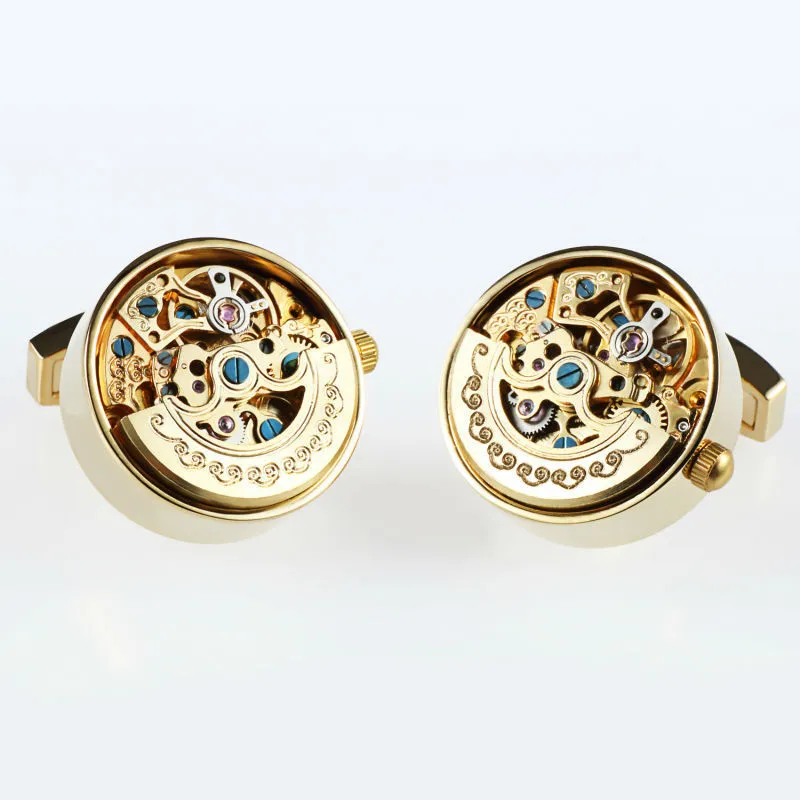 DHgate.com:Watch Movement Cufflinks for Men - Steampunk Gear Mechanism ...