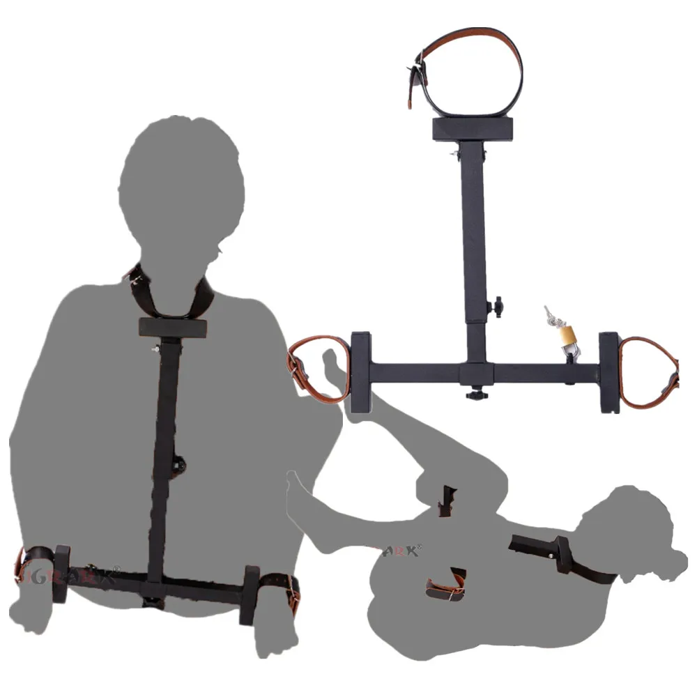 T-Shaped Handcuffs neck collar rigid for BDSM Bondage - Restraint Gear ...
