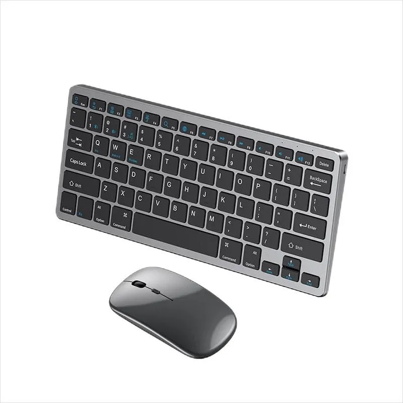 Mini Wireless Keyboard and Mouse Combo - Bluetooth 5.0 & 2.4G, Portable ...