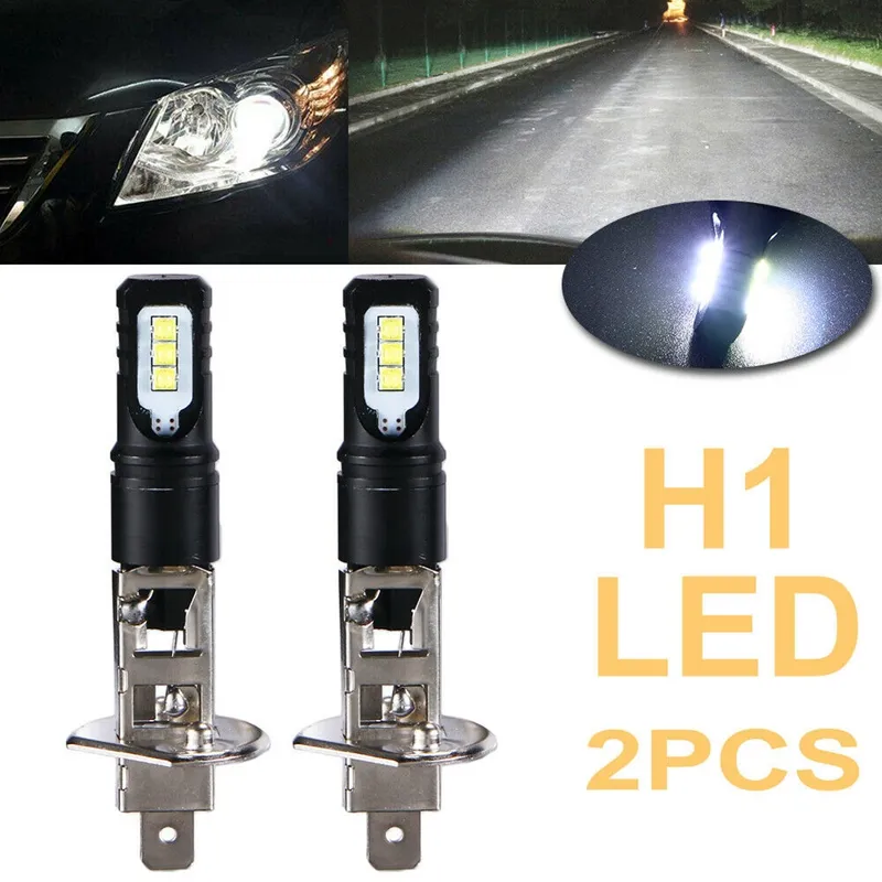 DHgate.com:Ultra-Bright 6000K White H1 DRL LED Headlight Bulbs 2-Pack ...