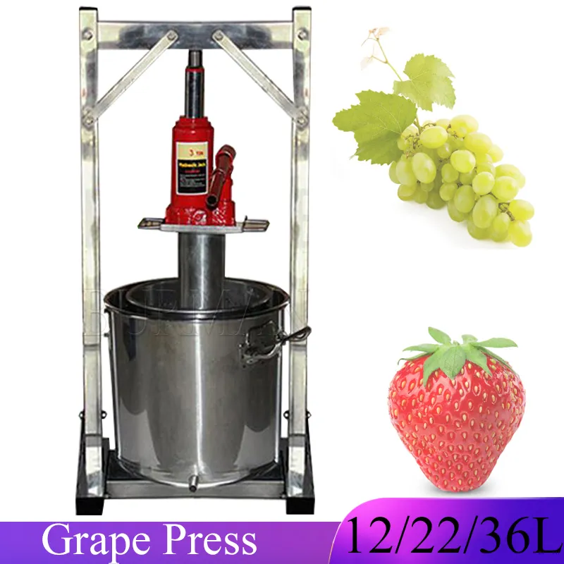 DHgate.com:Stainless Steel Manual Hydraulic Fruit Squeezer, 36L/22L/12L ...