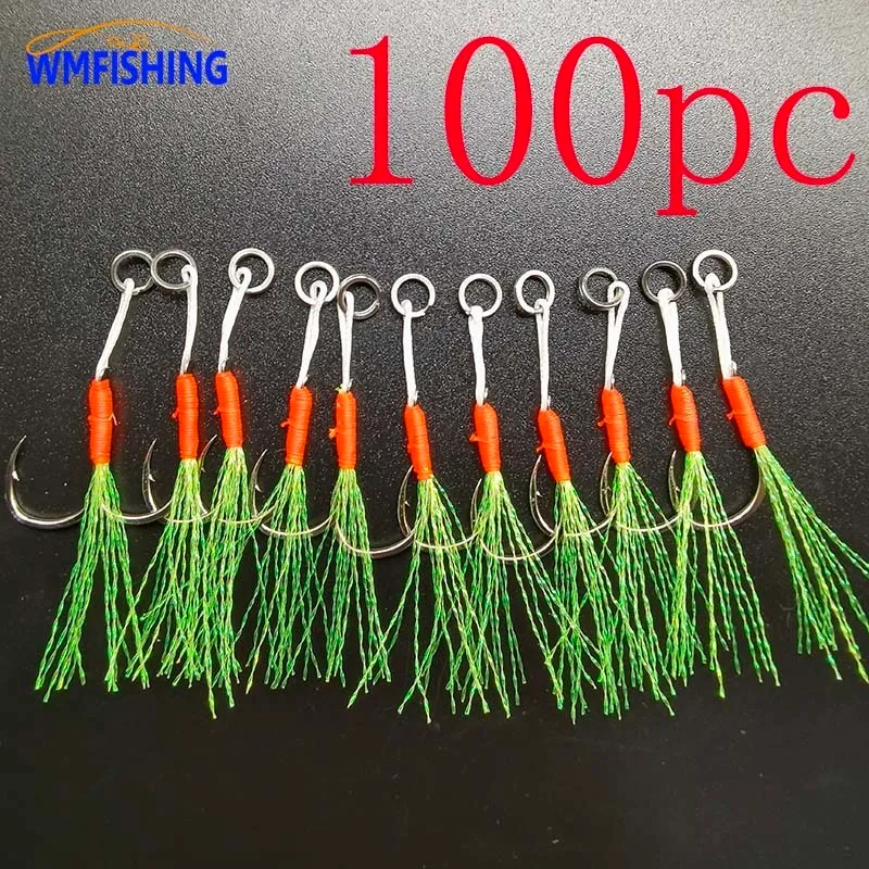100-Piece Fishing Hook Set - Premium Carbon Steel Barbed Jig Hooks for ...