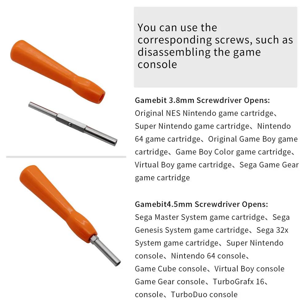 DHgate.com:2-in-1 Safety Screwdriver Gamebit Set for SFC GBA NGC N64 ...