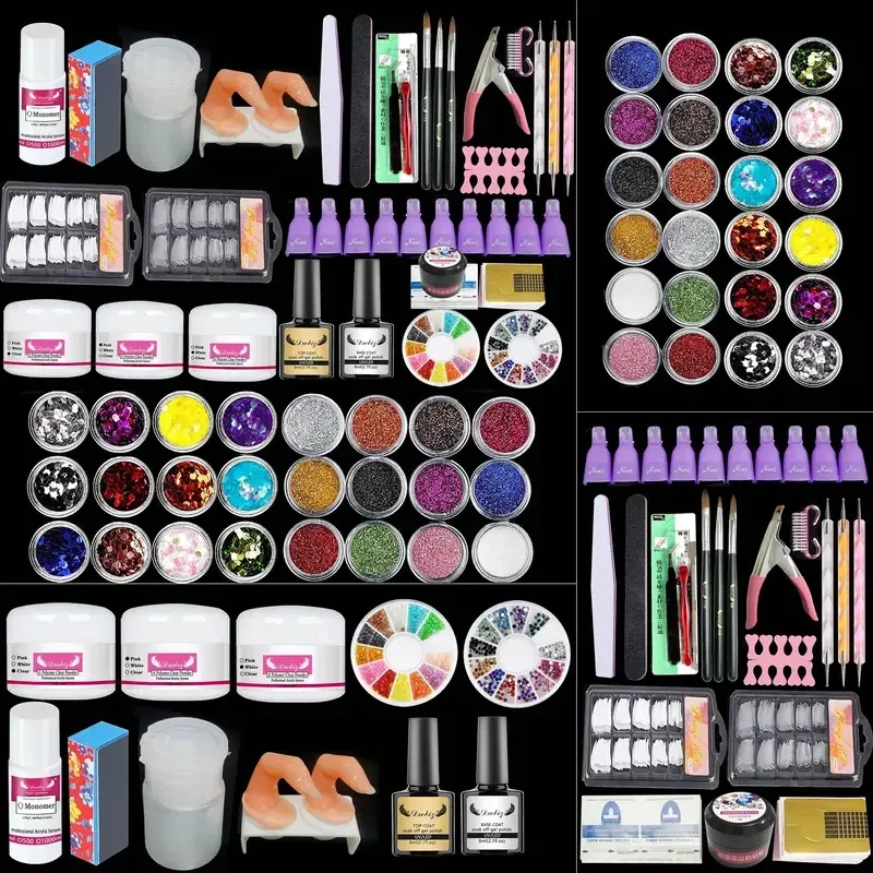 DHgate.com:Acrylic Nail Kit Beginner Set, Everything In One Nail Kit ...