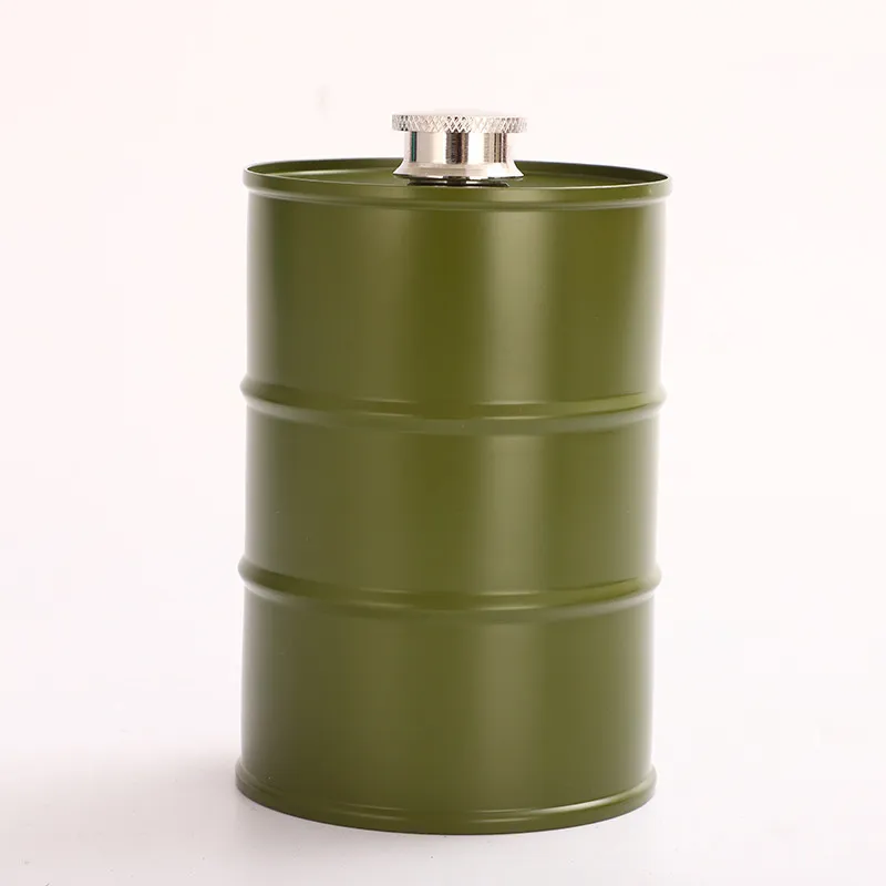 304 Stainless Steel Cylindrical Hip Flask 750ML Capacity For Oil Barrel ...
