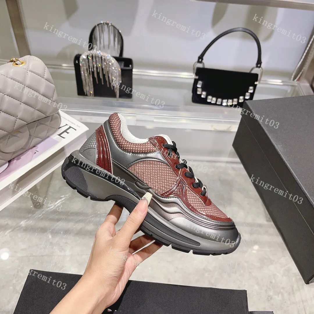 Reflective Vintage Suede Sneakers: Designer Platform Shoes For Casual ...