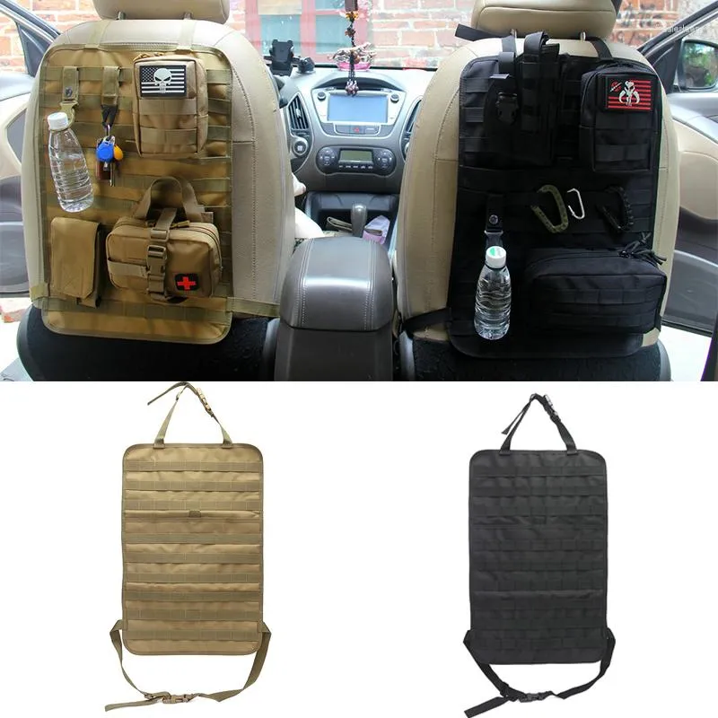 Universal Tactical MOLLE Car Seat Back Back Seat Organizer Kit With Military Panel Cover ...