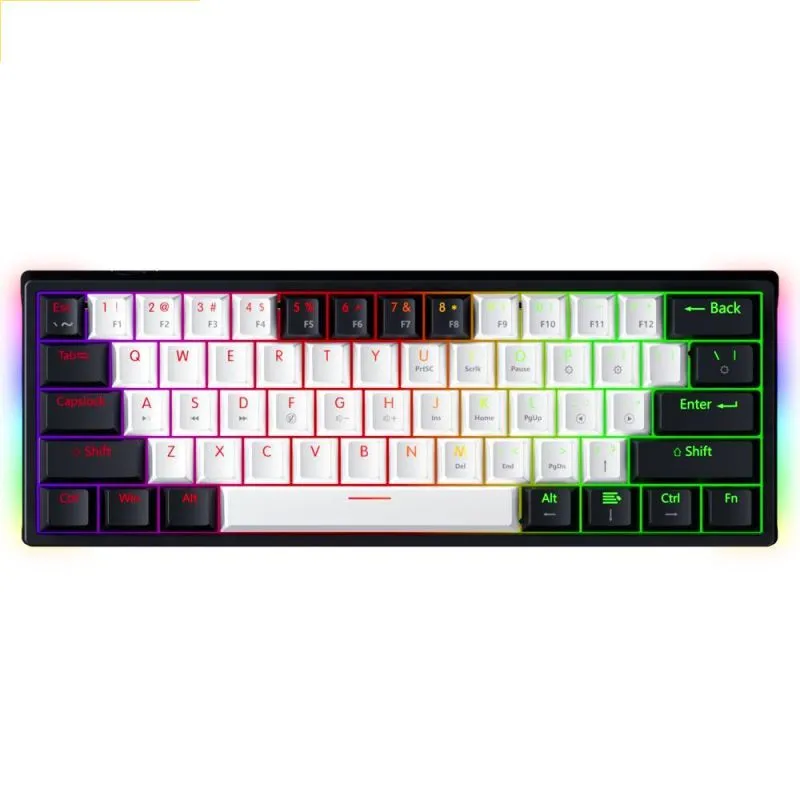 RK61 Gaming Keyboard: 61 Key Red Switch Mechanical Keyboard With RGB ...