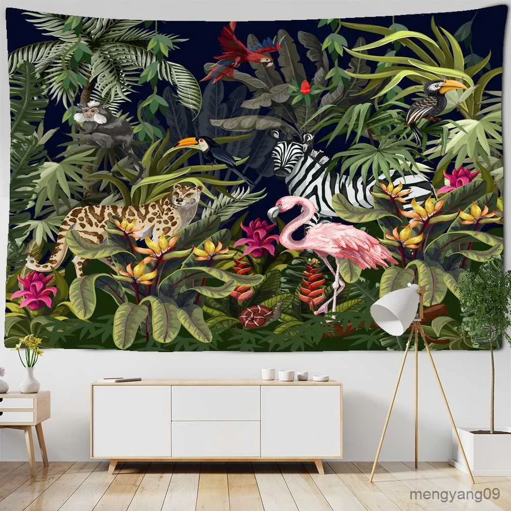 DHgate.com:Green Tropical Tapestry: Jungle Animal Wall Hanging for ...