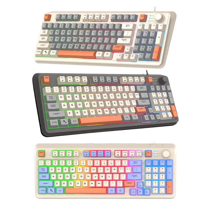 DHgate.com:K82 RGB Mechanical Gaming Keyboard: 94-Key USB Wired Hot-Swappable Keypad for Gamers ...