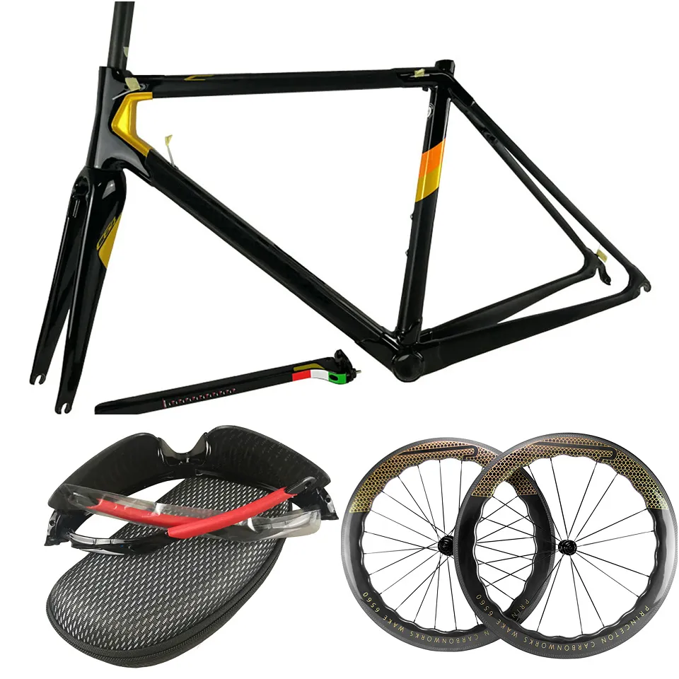 Black Gold Carbon Carbon Fiber Bike Frame Frameset With Direct Mount ...