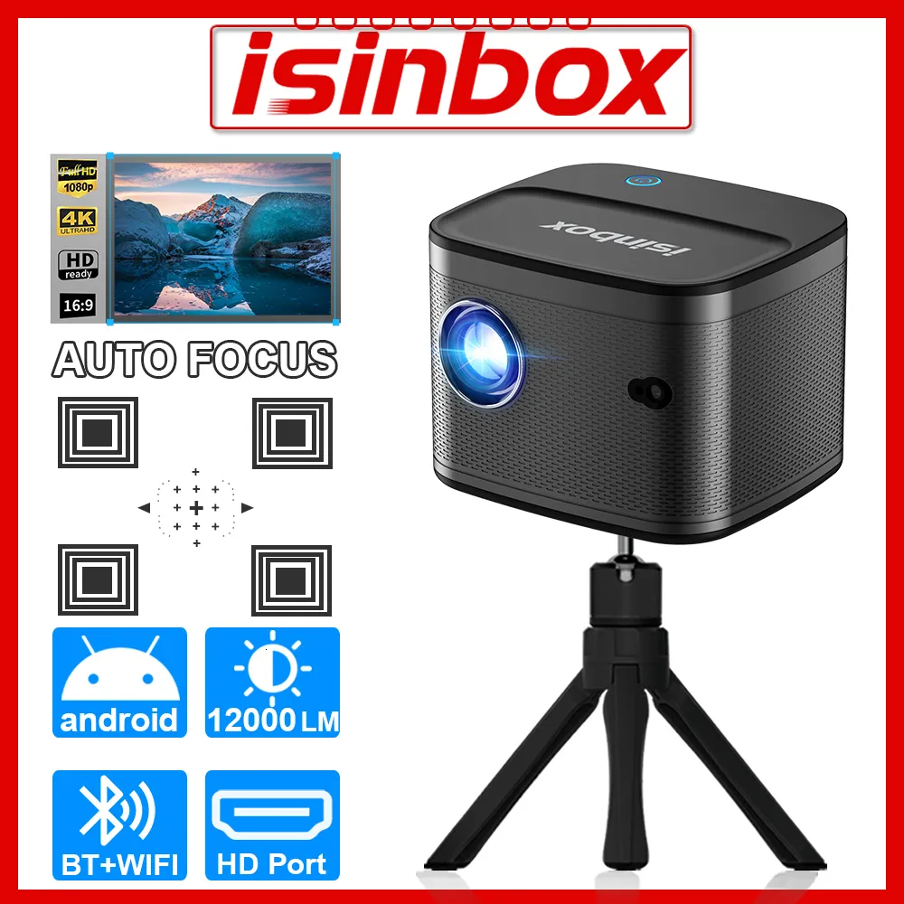 DHgate.com:ISINBOX 2024 Android Projector - 12000 Lumens, 1080P HD ...