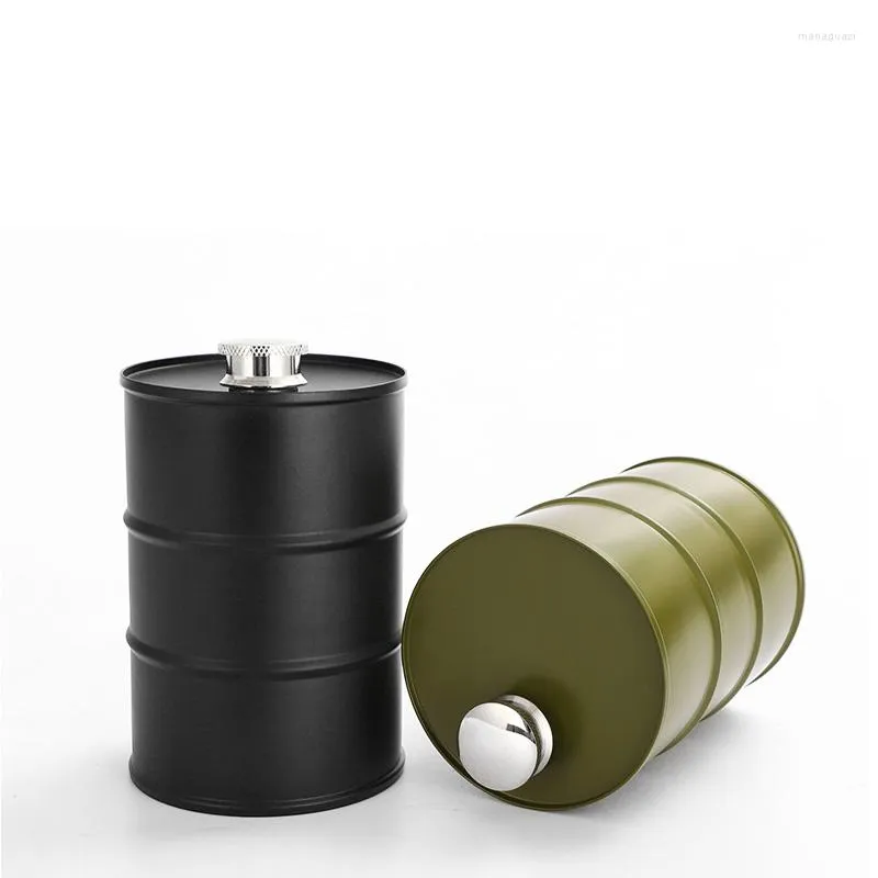304 Stainless Steel Cylindrical Hip Flask 750ML Capacity For Oil Barrel ...