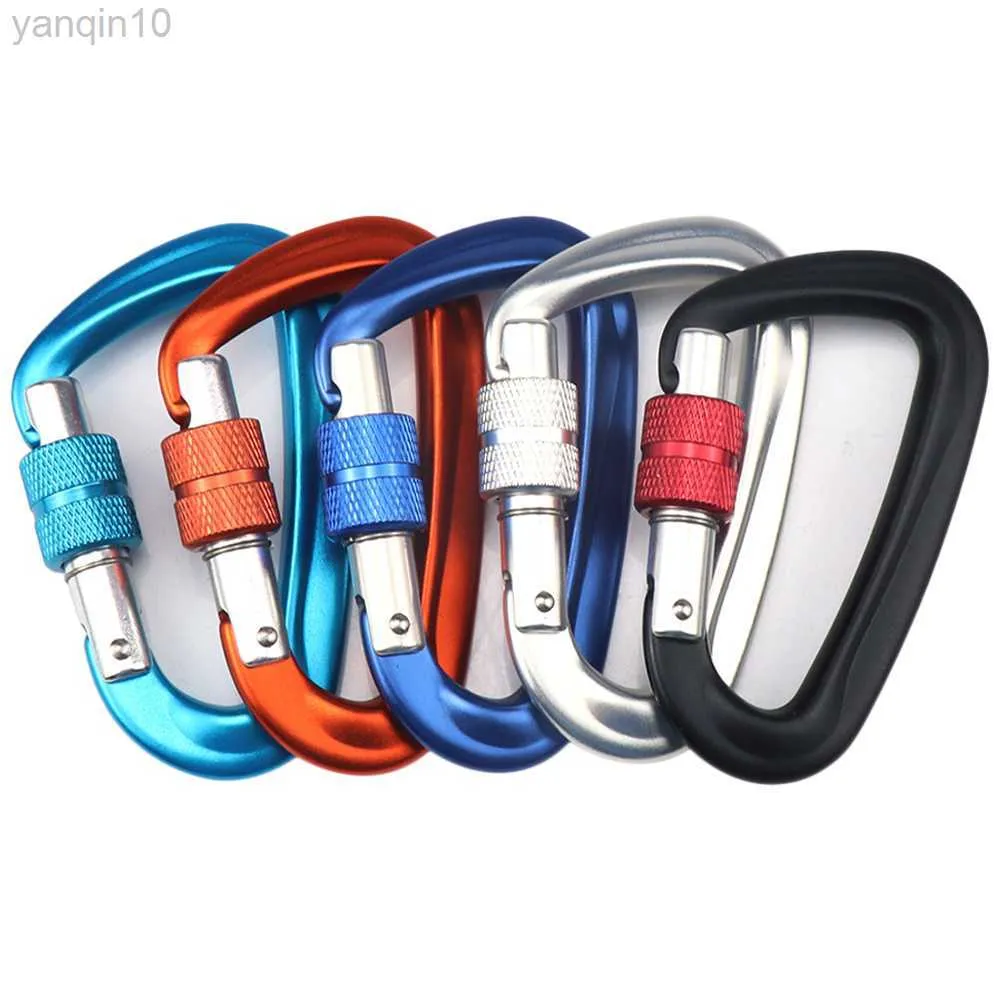 24KN Heavy-Duty Climbing Carabiner Set - Locking Carabiners, Rock ...