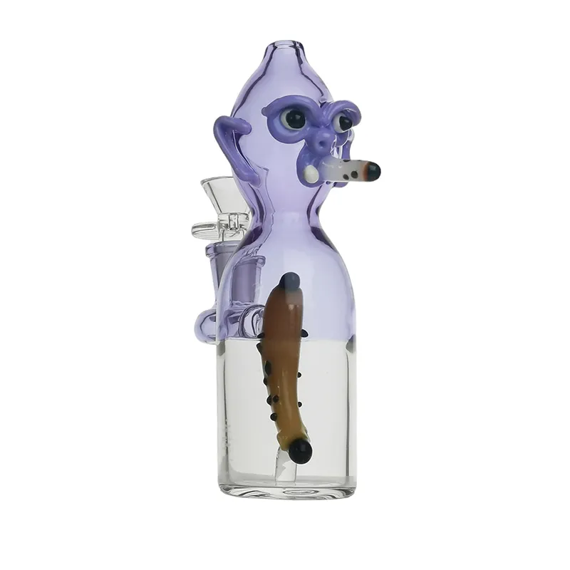 Bulk Order Glass Bong With Monkey Head, Recycler, 16cm Height, And 14mm ...