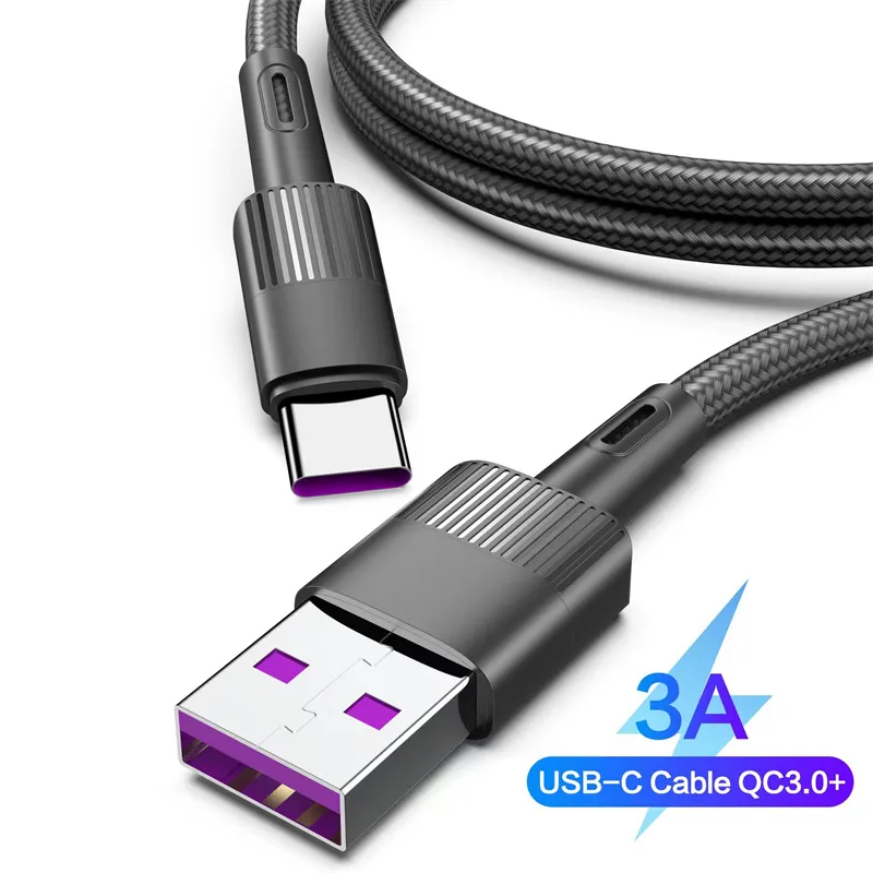 Android Charge Cable, Durable Nylon Braided Type C Micro USB Charging ...