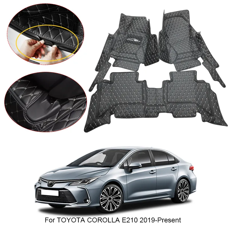 2024 Waterproof PU Leather Full Surround Car Floor Mat Foot Pad Carpet Liner Fit for Toyota Corolla E210