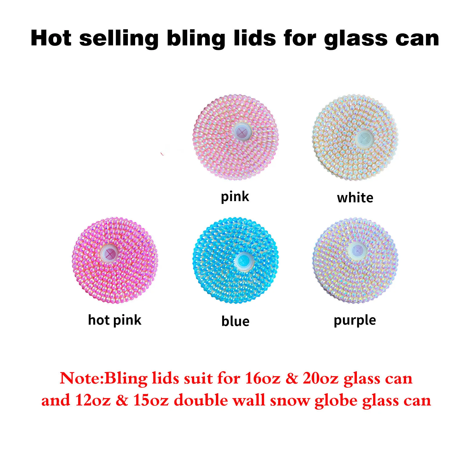 Replaced Shimmer Glitter Lids Crystal Diamond for 16oz 20oz Tumbler ...