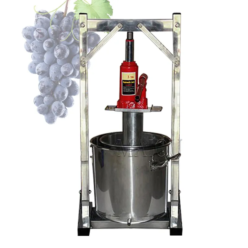 Manual Hydraulic Fruit Juicer Press Machine 12/22/36L Stainless Steel ...