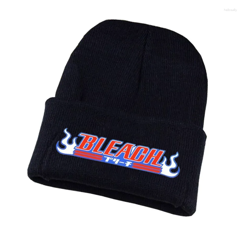 Berets BLEACH Hat Skullies Beanies Kurosaki Ichigo Printing Bonnets For ...