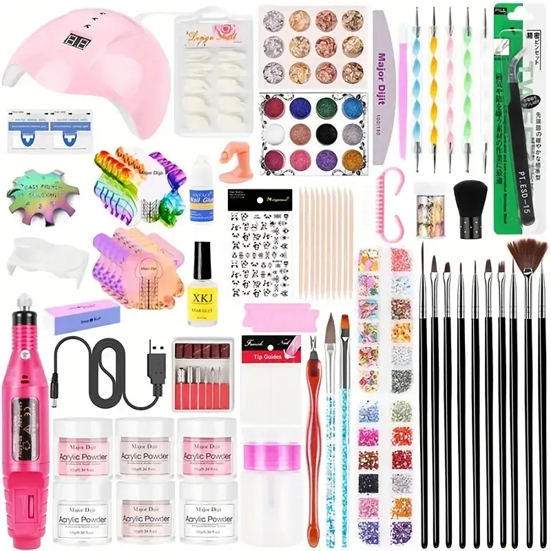 Complete Acrylic Nail Art Kit: Professional Manicure Set for At-Home ...