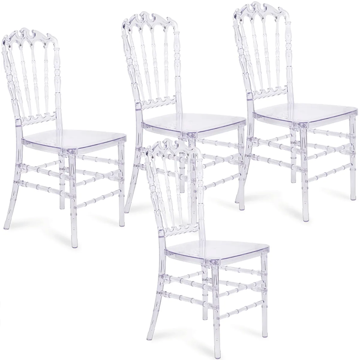 Acrylic Transparent Crown Chiavari Crystal Dining Chairs For Wedding ...