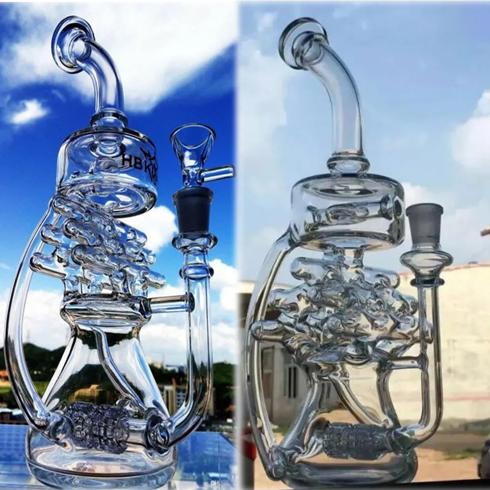 8 Glass Dab Rig Hookah Rotating Perc, Dual Function Water Pipe, 14mm ...