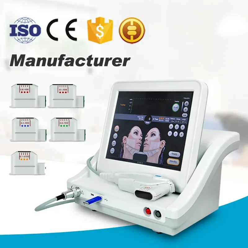 HIFU Machine With 3/5 Cartridges Ultrasound Therapy For Skin Lifting ...