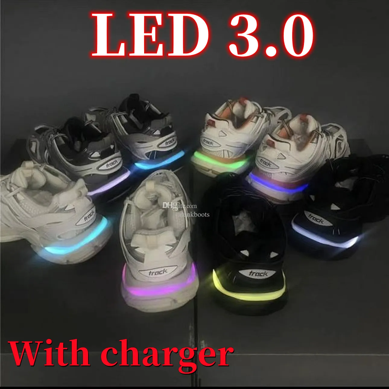 DHgate.com:Stylish LED Shoes: Luminous Gomma Leather Nylon Platform ...