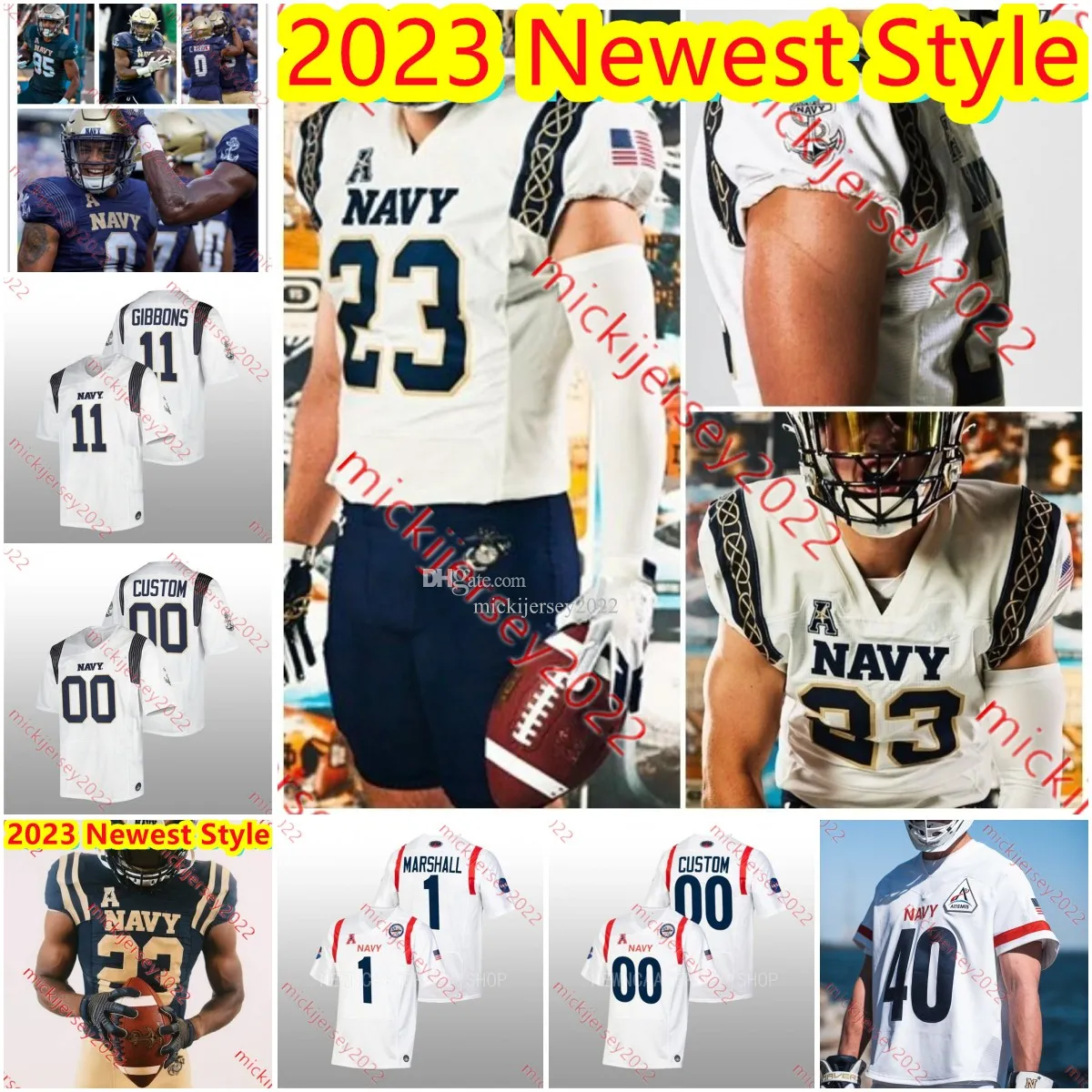 NFL Jerseys: Navy Midshipmen Football Jersey Style Staubach, Reynolds ...