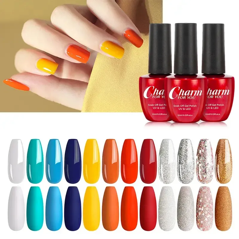 UV/LED Soak Off Gel Nail Polish Colors 12 Bright Yellow And Blue Pop ...