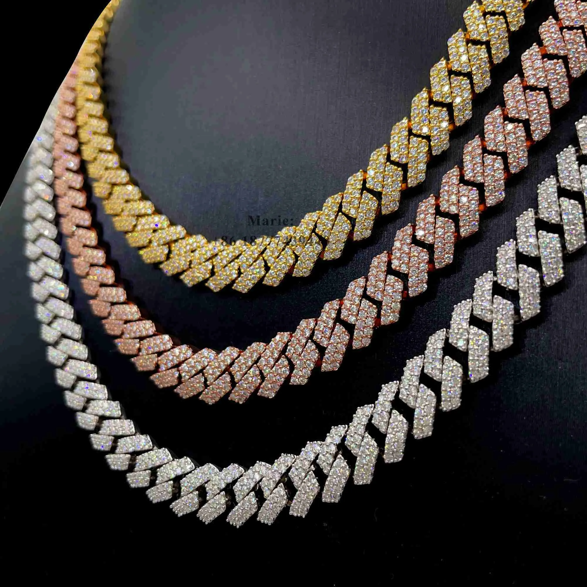 DHgate.com:8mm 10mm Wide Luxury Cuban Chain Necklace for Women, Hip Hop ...