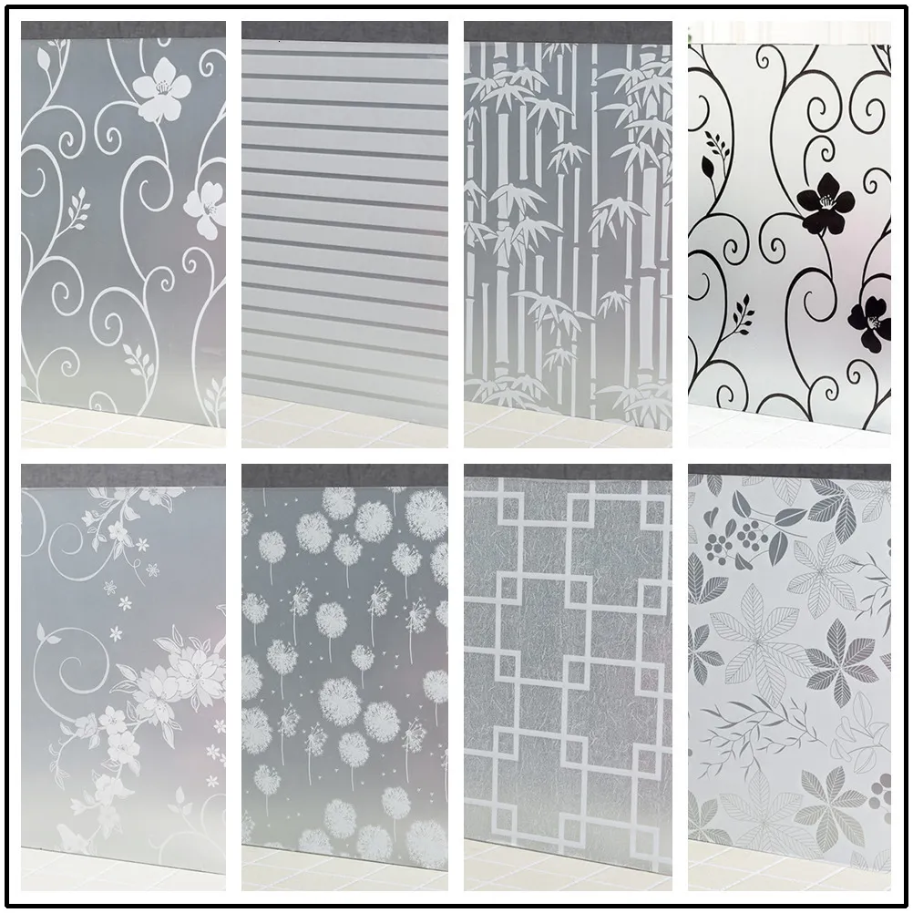 Privacy Window Film - Frosted Glass Stickers for Home & Office: Self ...