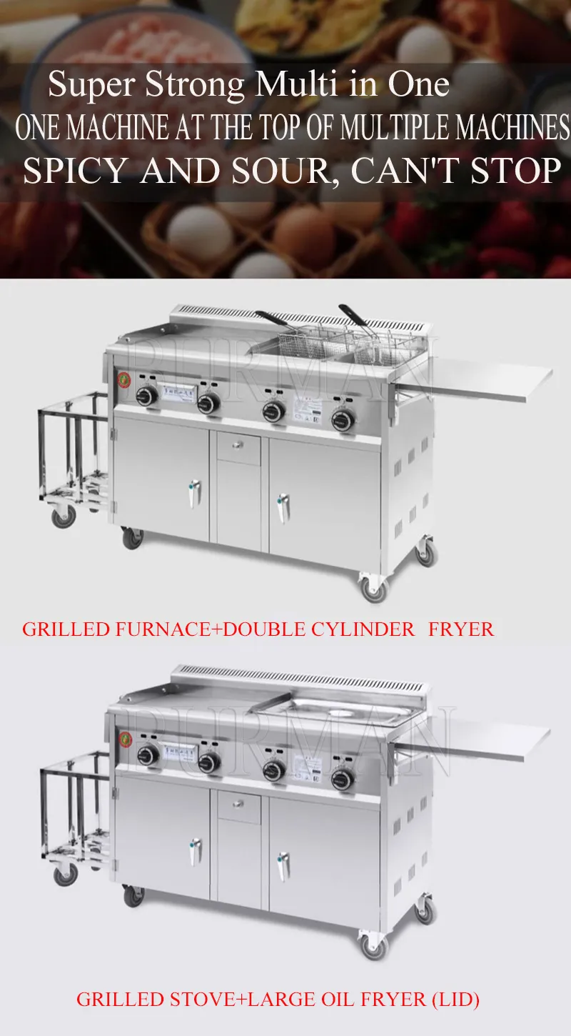 Stainless Steel Multifunctional Mobile Stall Trolley For Fast Food ...