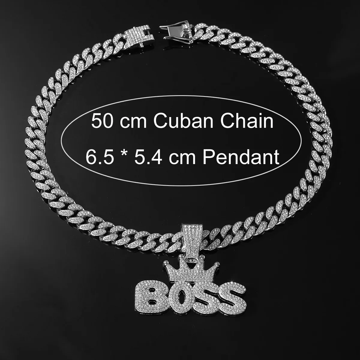 Shiny Hip Hop Mens Rapper Diamond Cuban Chain With Pendant With Cork ...