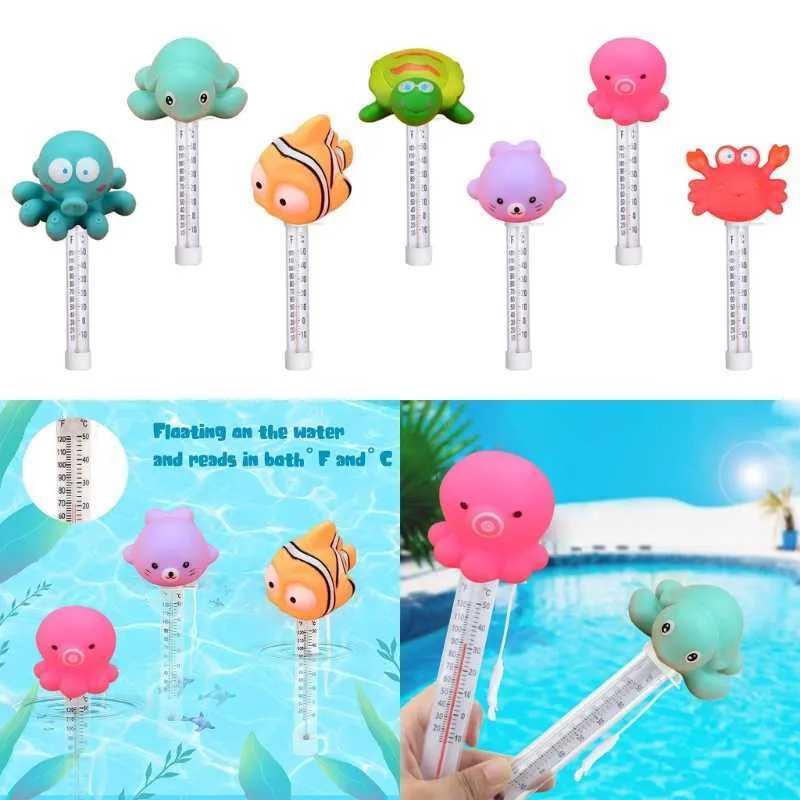 3D Animal Ocean Floating Pool Thermometer Indoor/Outdoor Instrument For ...