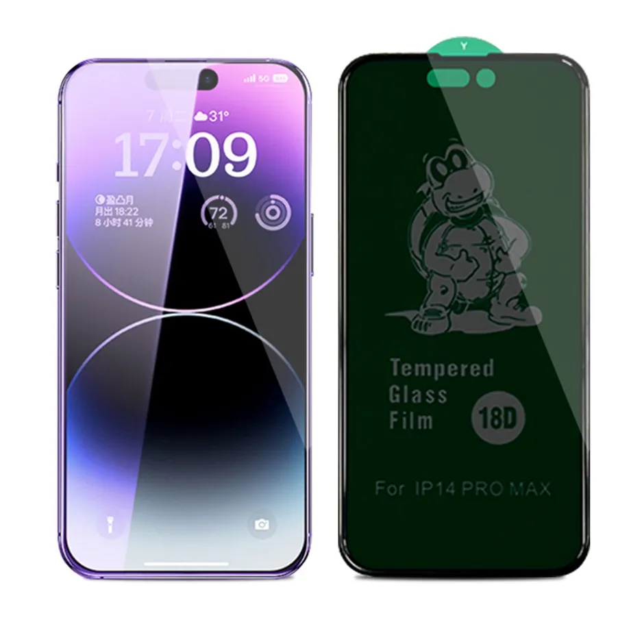Full Cover Tempered Glass Tinted Phone Screen Protector With 18D Airbag ...
