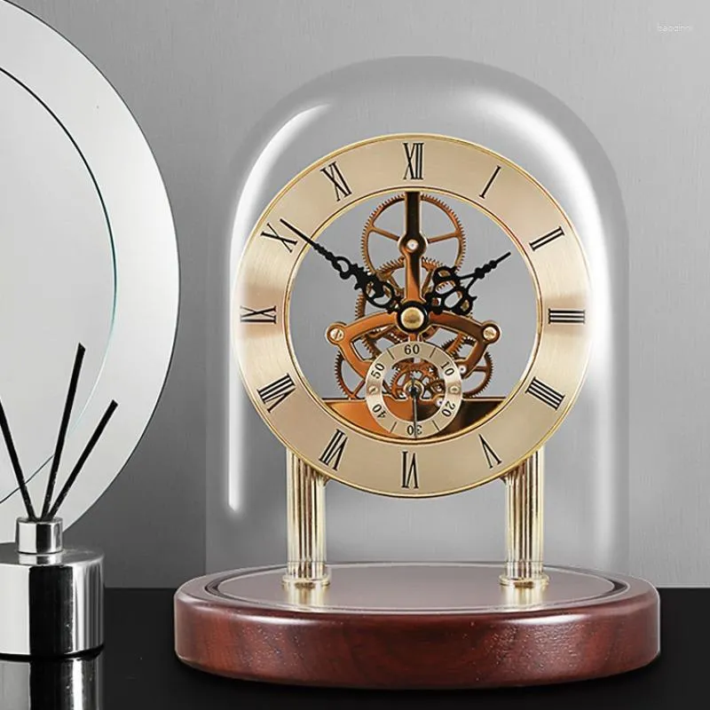 DHgate.com:Luxury Retro Table Clock, Mechanical Home Decor, Wooden ...